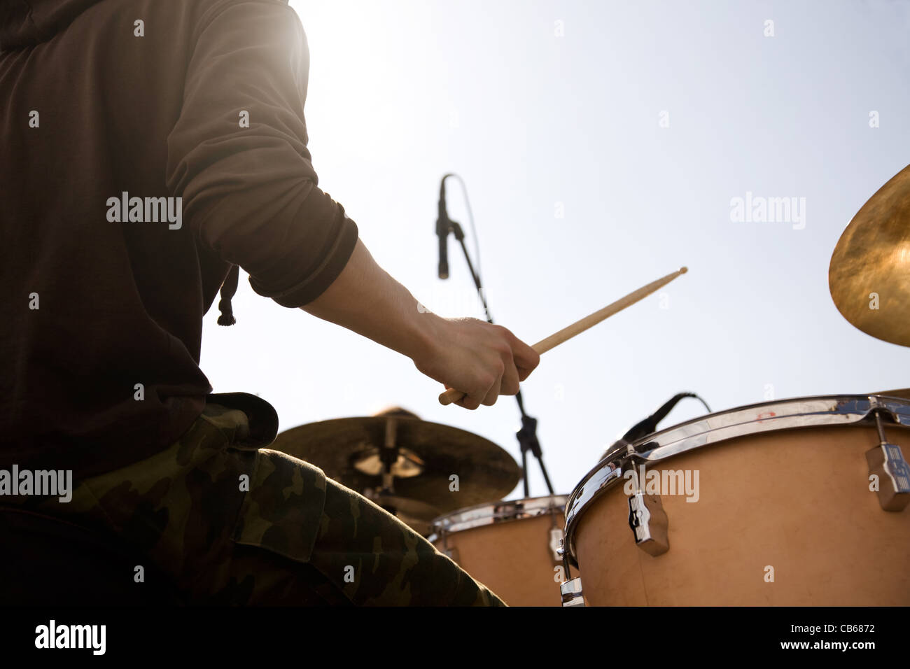 drummer on the rock-and-roll concert Stock Photo - Alamy