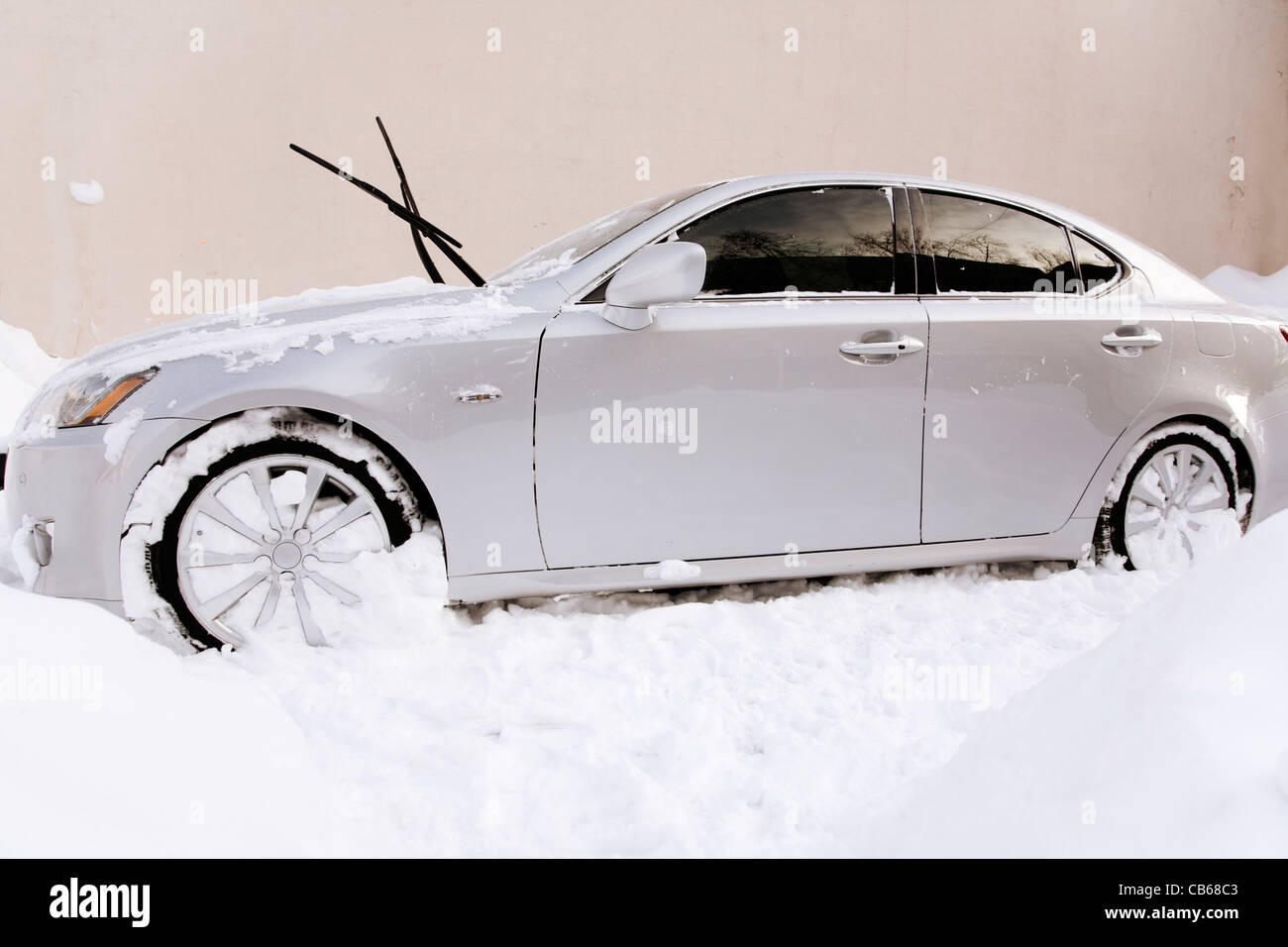 Snow car black white hi-res stock photography and images - Alamy