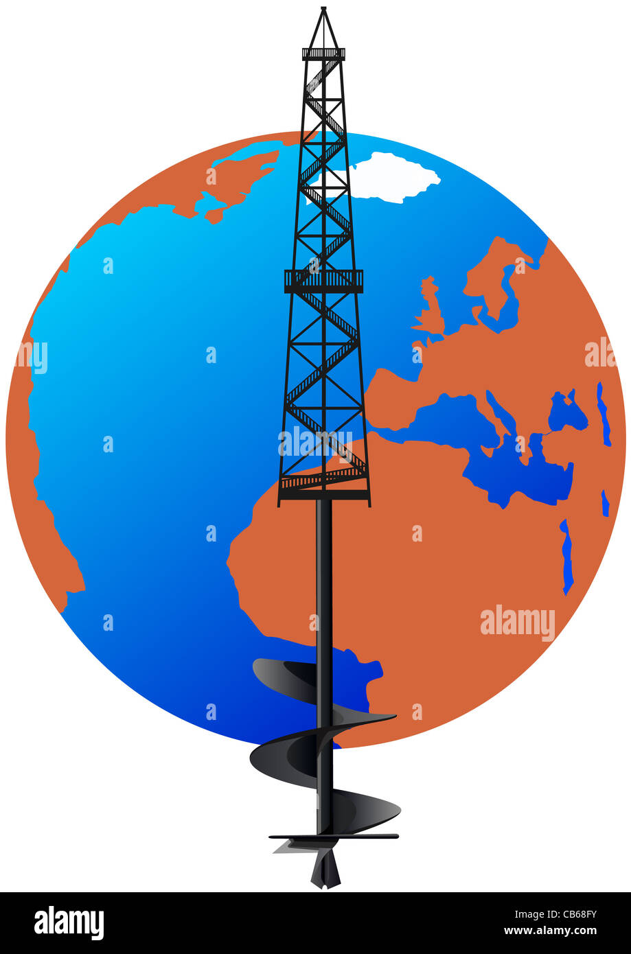 Oil drilling rig Stock Photo - Alamy