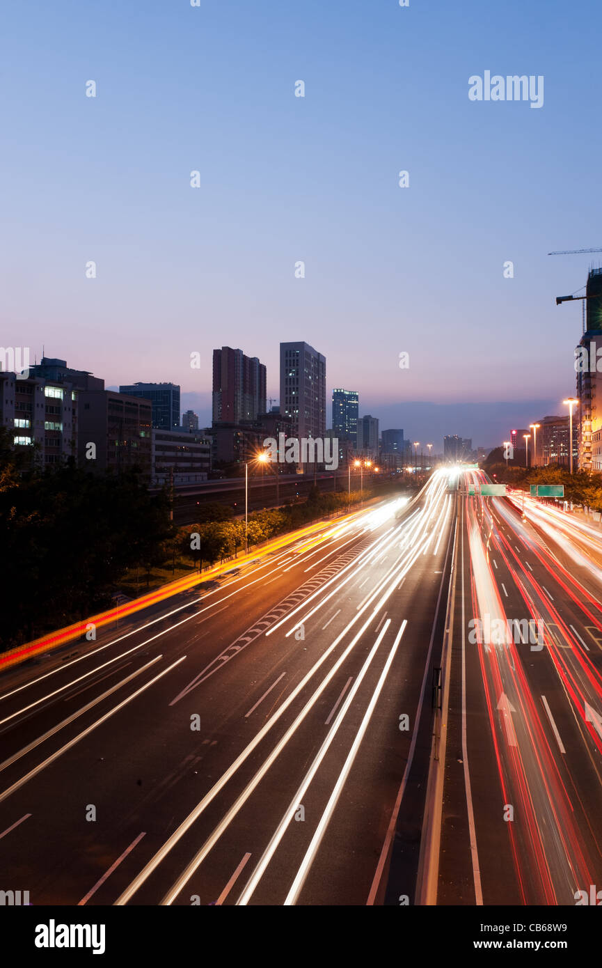Night scene of express way in Guangzhou, China Stock Photo - Alamy