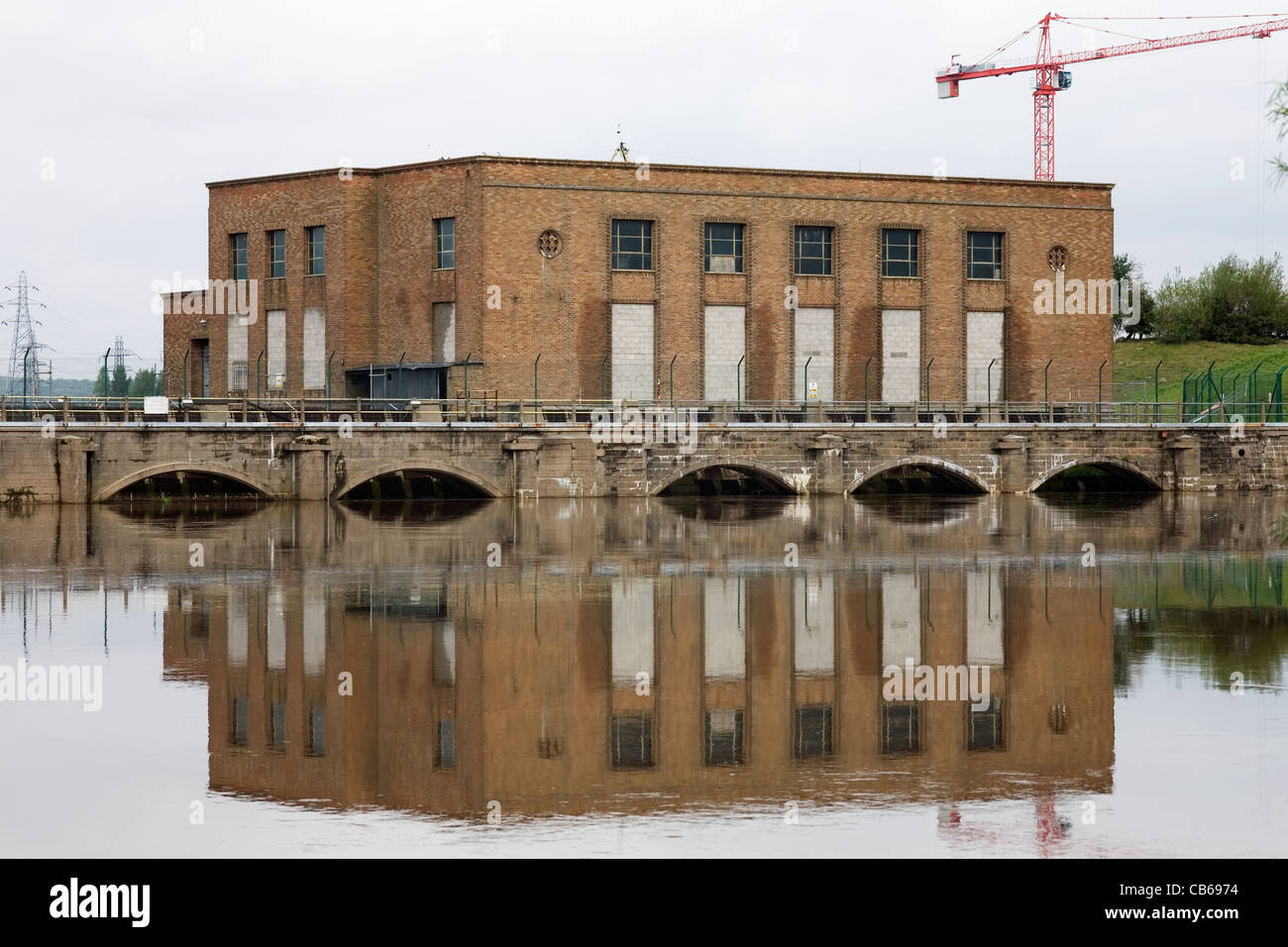 Industrial Building on River Trent Stock Photo - Alamy