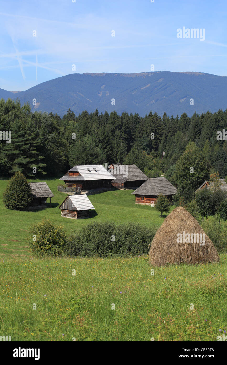Traditional architecture displayed at the Open air Museum of Slovak ...