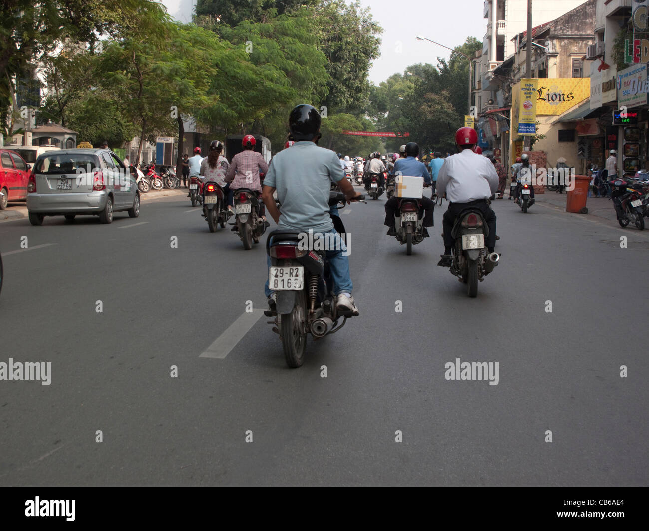 Busy street in Hanoi, Vietnam Stock Photo - Alamy