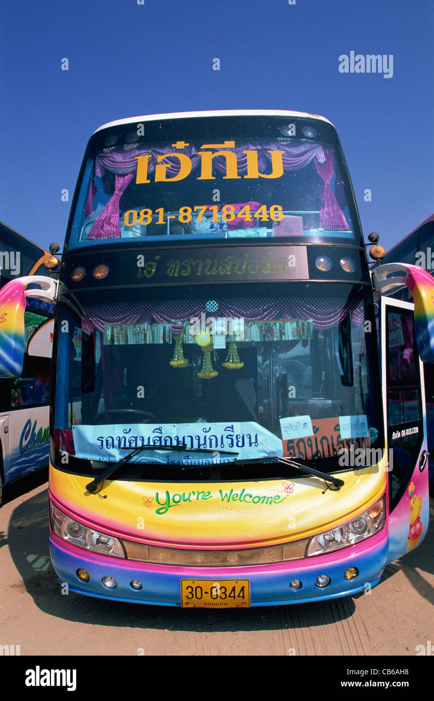 Thailand, Bangkok, Colourful coach Stock Photo - Alamy