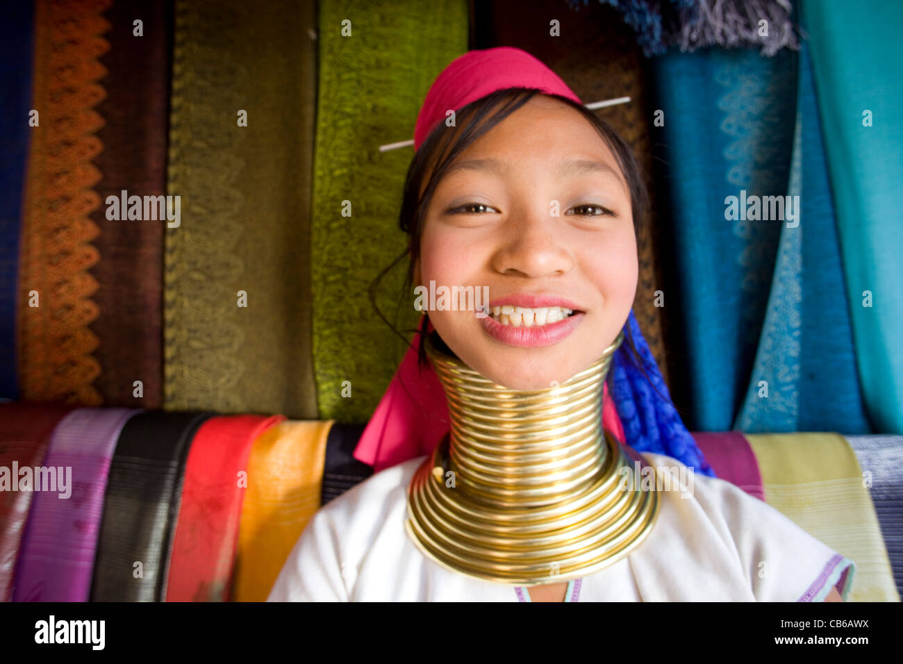 Thailand, Golden Triangle, Chiang Rai, Long Neck Karen Hilltribe, Long ...