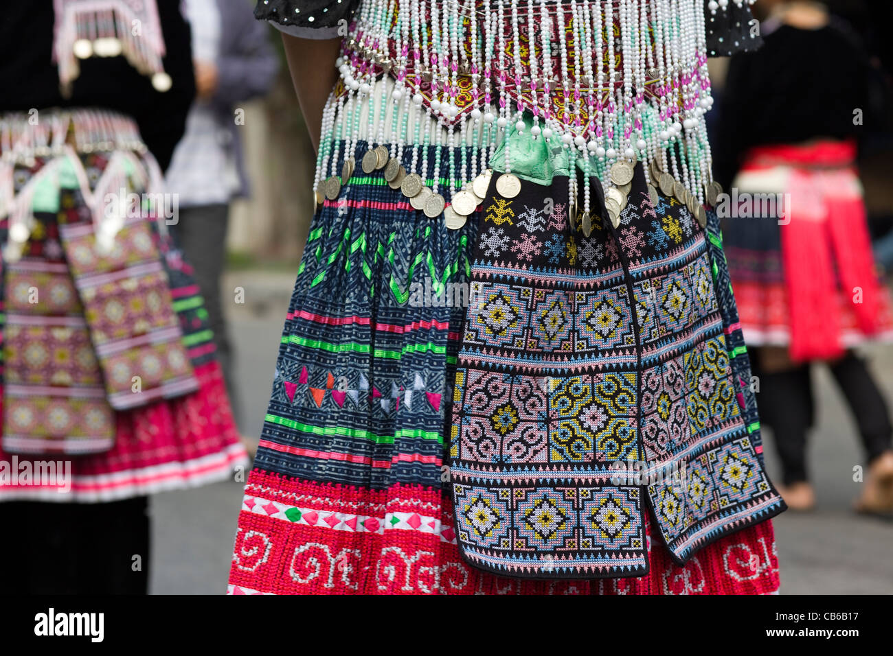 Thailand, Golden Triangle, Chiang Mai, Detail of Traditional Ethnic ...