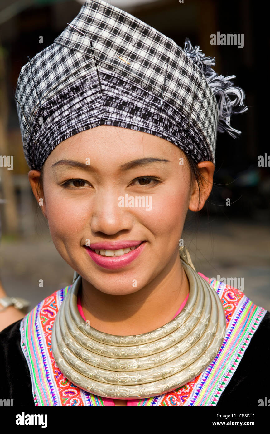 Thailand, Golden Triangle, Chiang Mai, Hmong Hilltribe Woman in ...