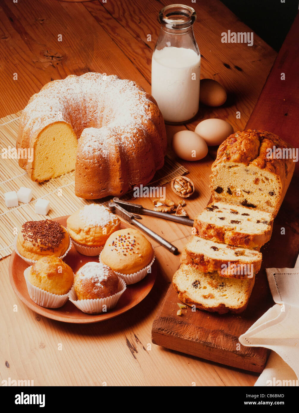 warm and delicious bakery preparations Stock Photo - Alamy