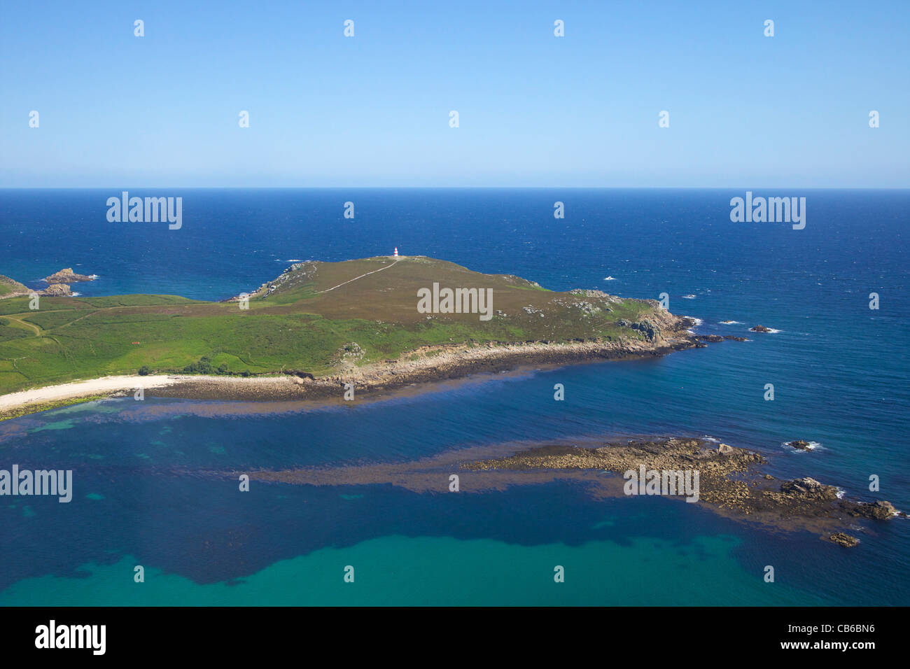 AerIal photo of St Martin's Head, the Isles of Scilly, Cornwall ...