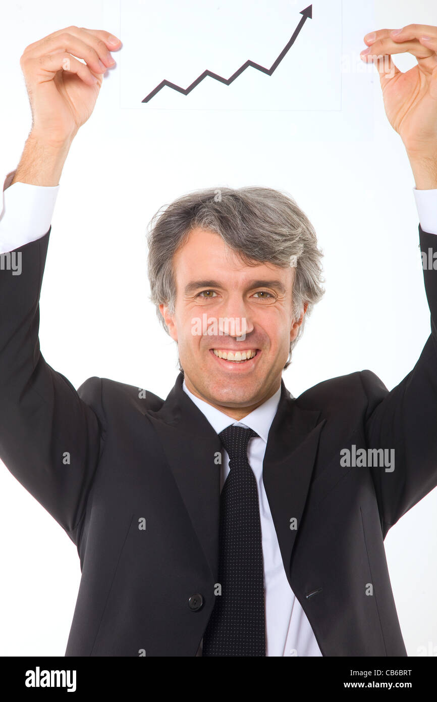 businessman with chart Stock Photo - Alamy
