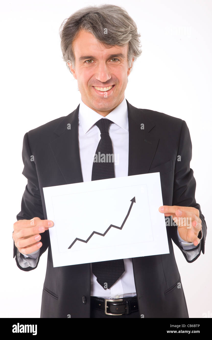 businessman with chart Stock Photo - Alamy