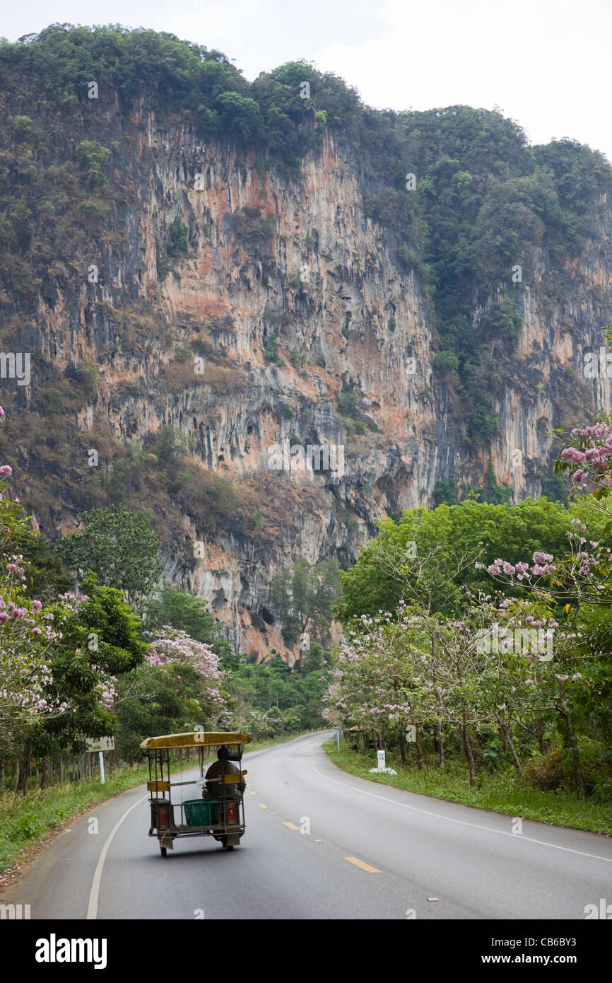 Thailand, Phuket, Krabi, Road and Karst Cliff Stock Photo - Alamy