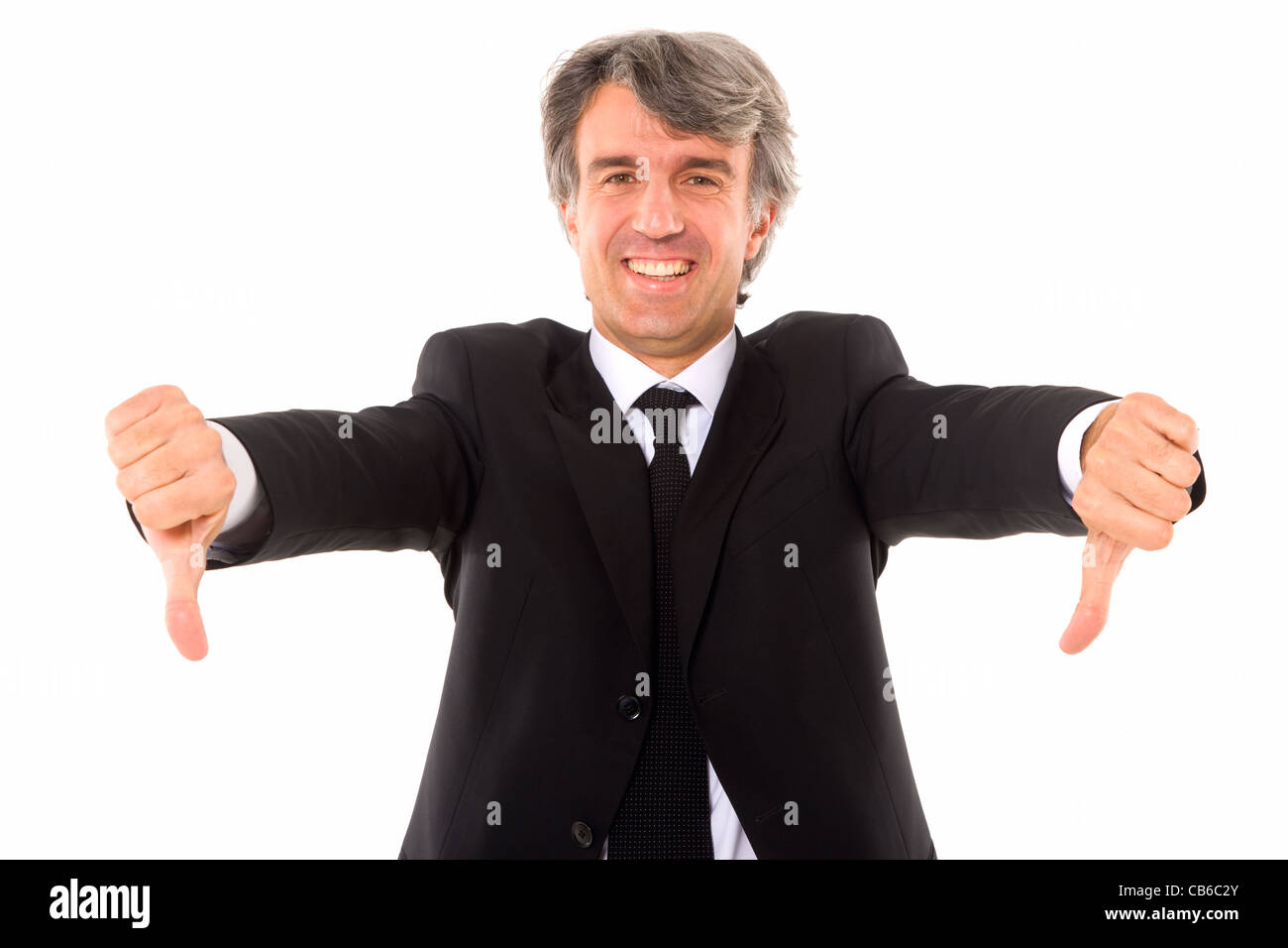 businessman thumbs down Stock Photo - Alamy