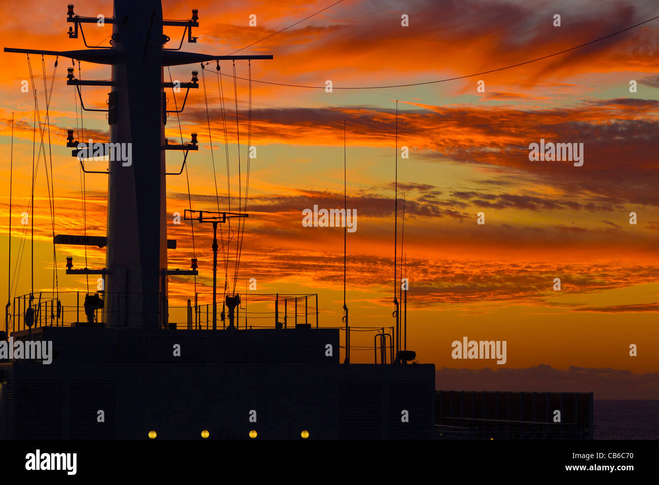 Sunset over the Atlantic Ocean Stock Photo - Alamy