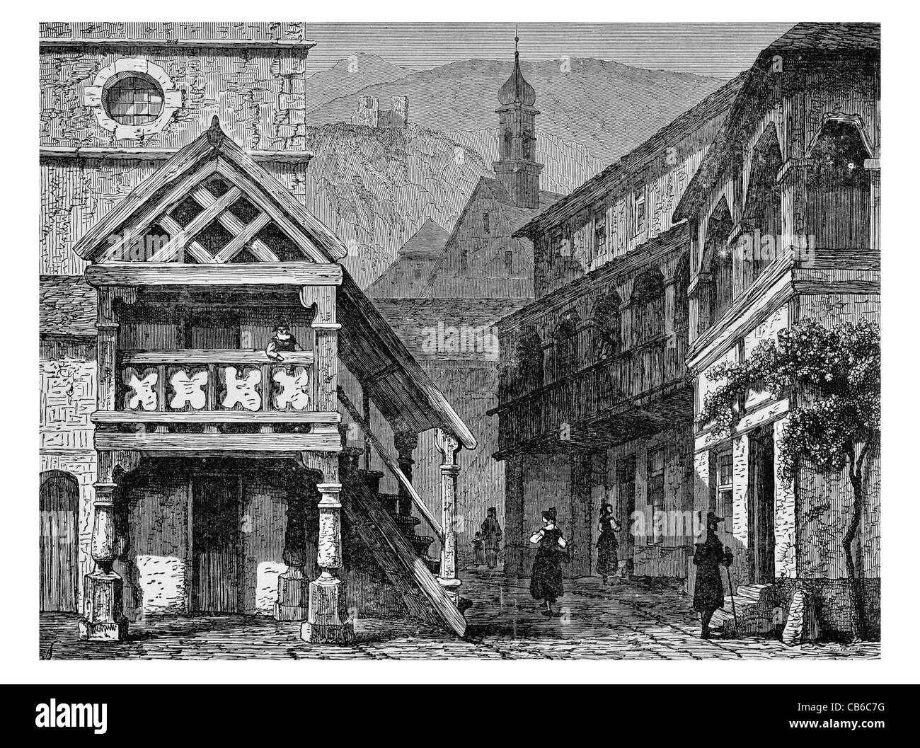 Historical old town half Cut Out Stock Images & Pictures - Alamy