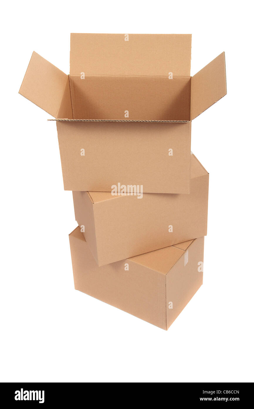 cardboard box, photo on the white background Stock Photo - Alamy
