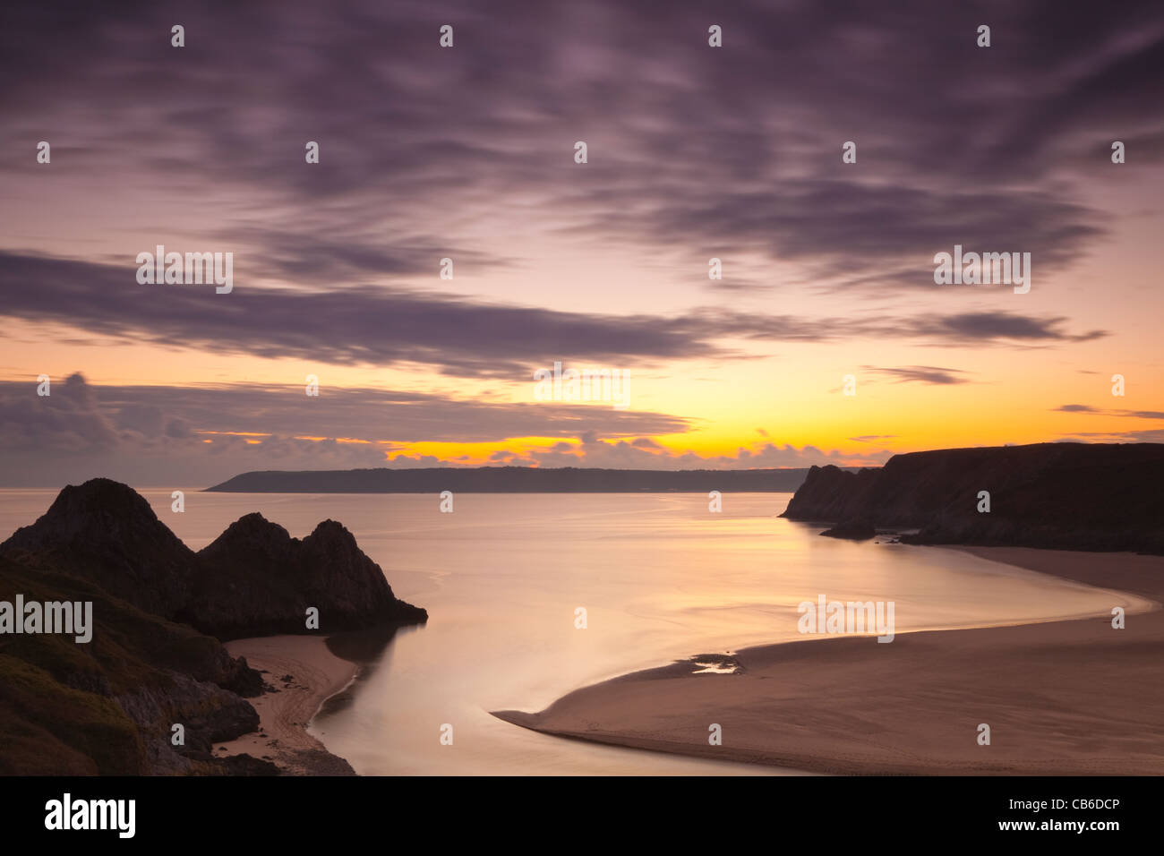 Three Cliffs Bay, Gower, Wales, UK Stock Photo - Alamy