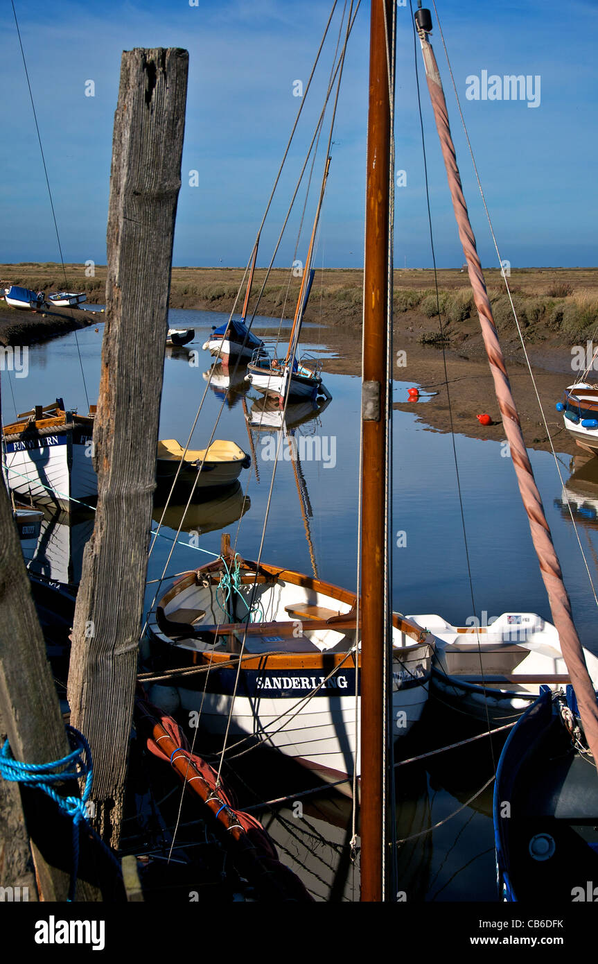 Blakeney Norfolk UK Harbour Harbor Boats Stock Photo - Alamy