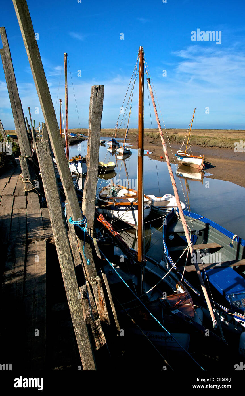 Blakeney Norfolk UK Harbour Harbor Boats Stock Photo - Alamy