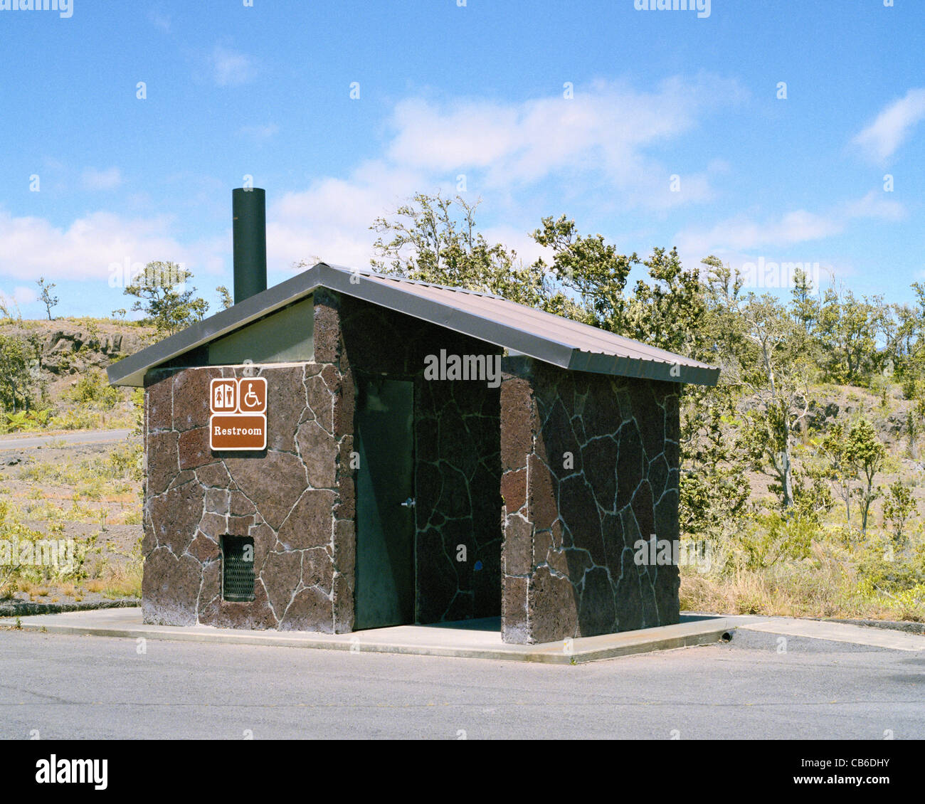 Restroom Volcanoes National Park Big Island Hawaii Stock Photo - Alamy