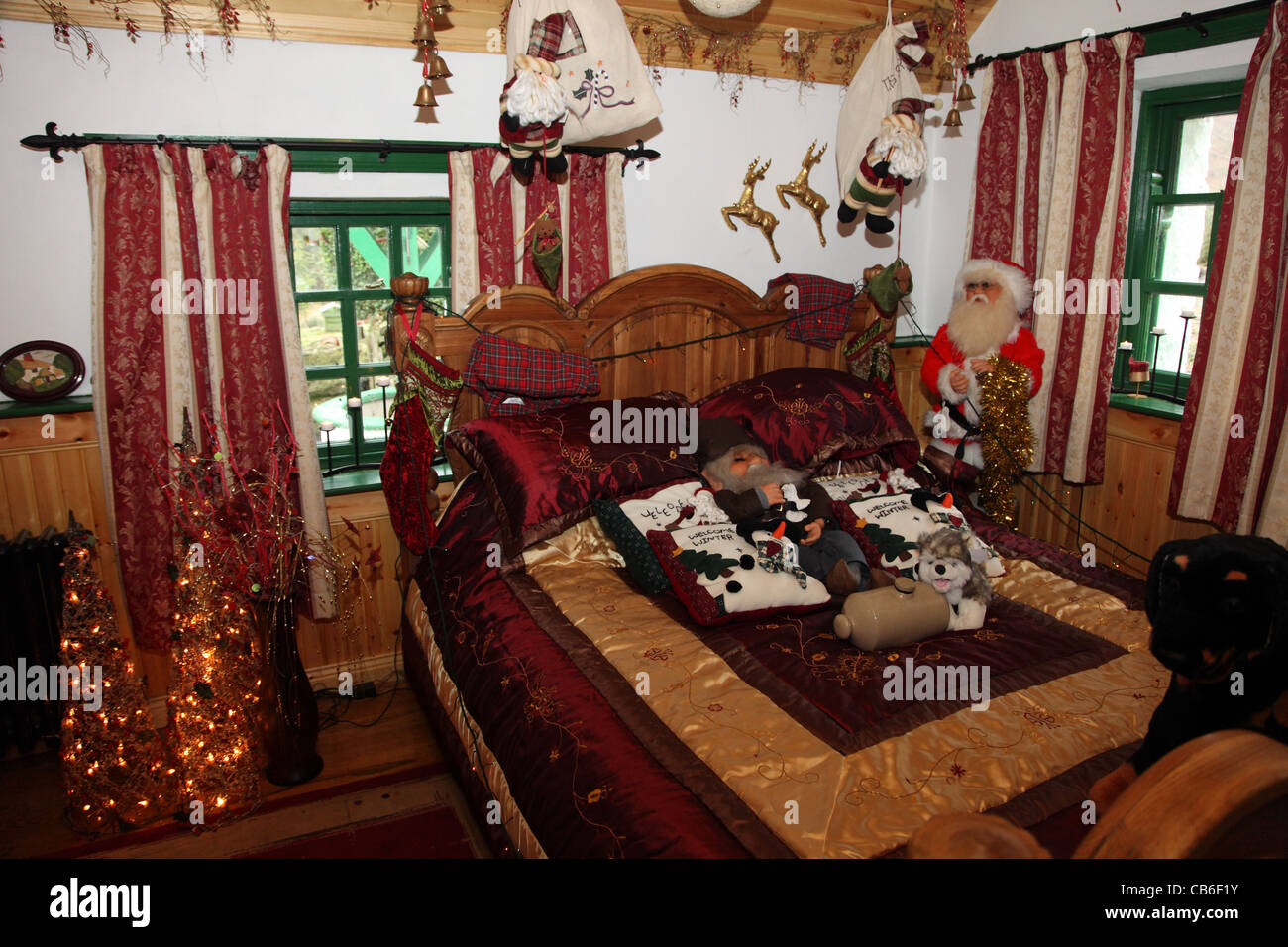 Santa's bedroom, Santa's cottage, his Official Residence in Ireland, Co ...
