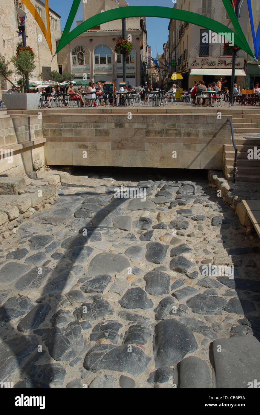 Section of Via Domitia, a trade road of the Roman Empire, discovered by ...