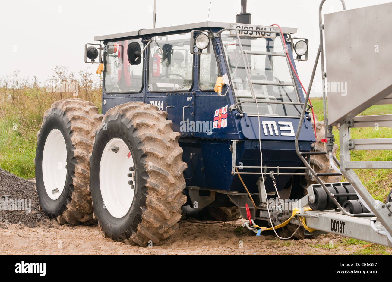 Burry Port RNLI Tractor Carmarthenshire West Wales Stock Photo - Alamy