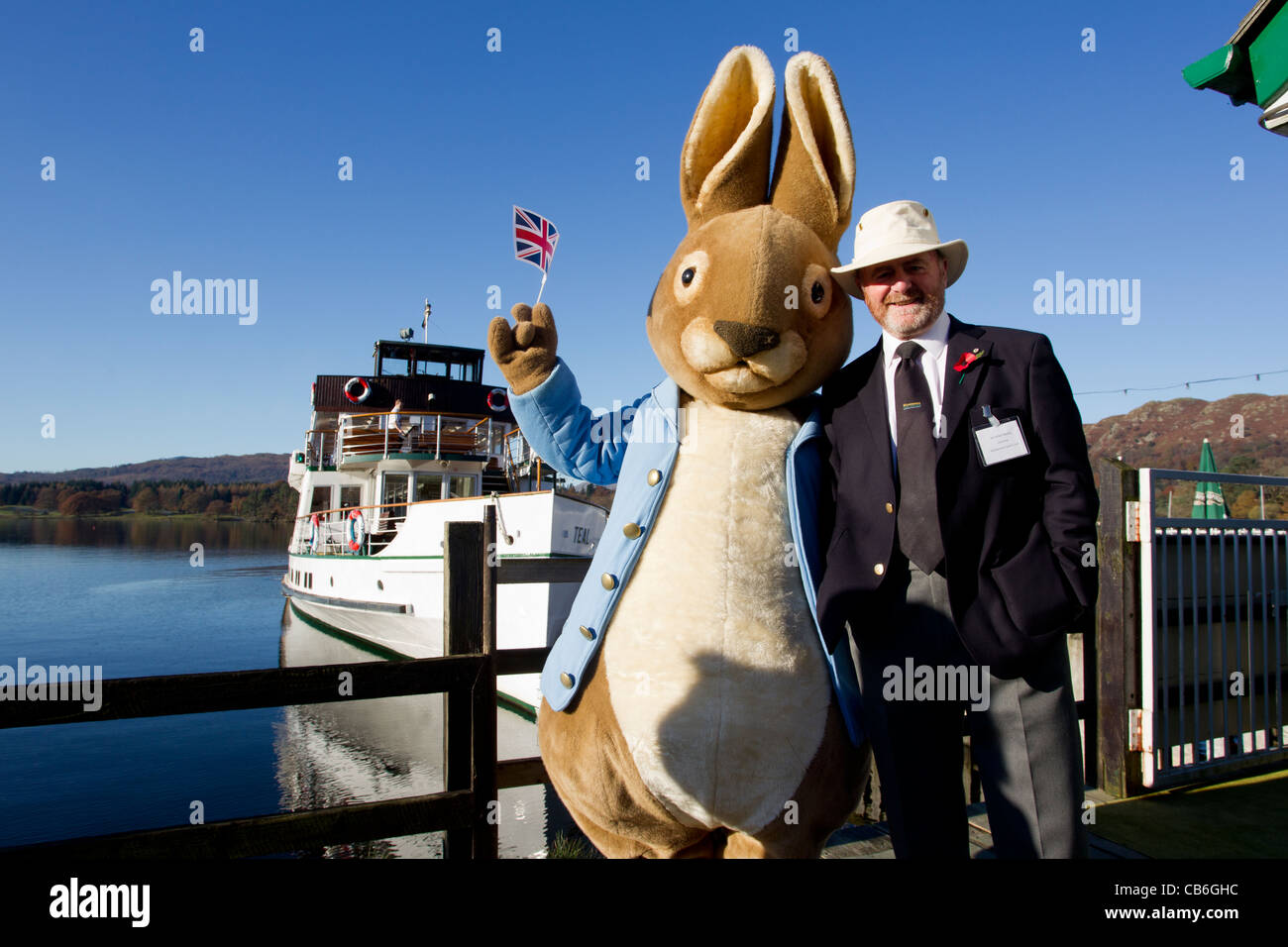 Peter Rabbit from the Beatrix Potter books & Bill Bewley, Chair of ...