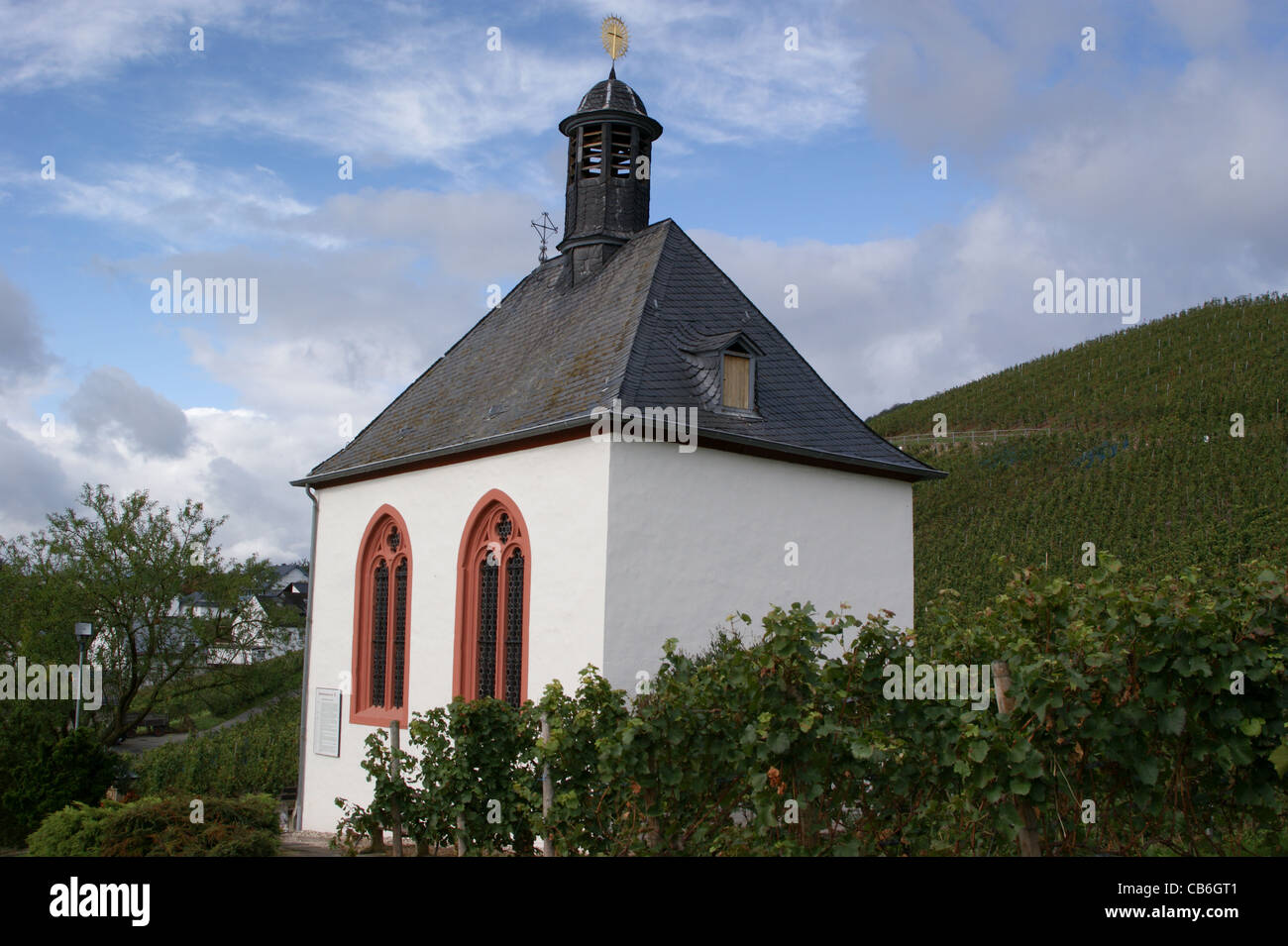 Memorial chapel Grabkapelle Kesselstatt, Krov, on the Mosel river ...