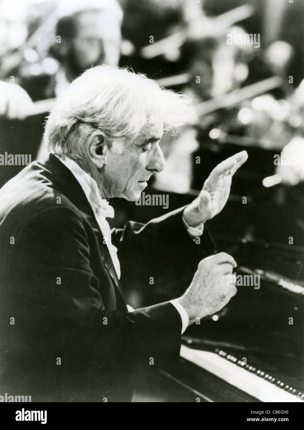 LEONARD BERNSTEIN (1918-1990) Promotional photo of American conductor ...