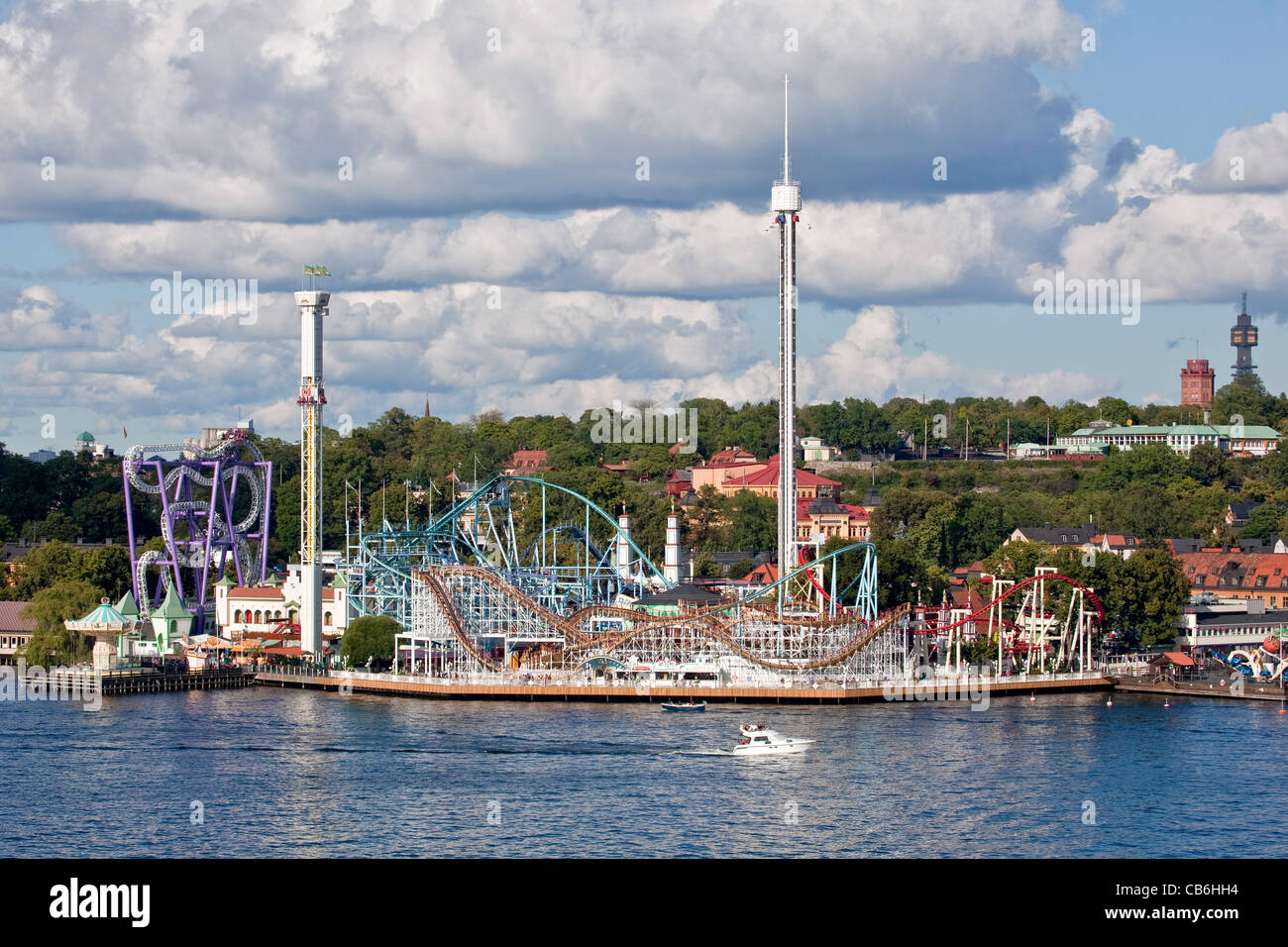 Grona Lund funfair in Stockholm,Capital of Sweden;Scandinavia;Buildings ...