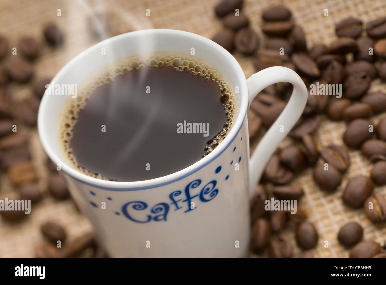 delicious hot cup of coffee Stock Photo - Alamy