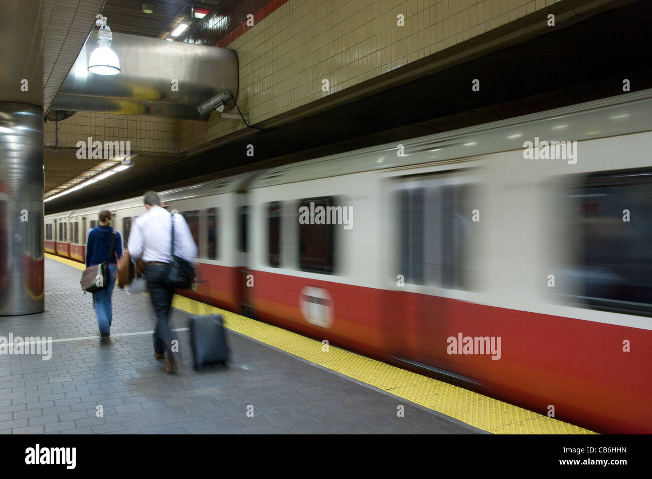 Boston: metro / 'T' / subway Stock Photo - Alamy