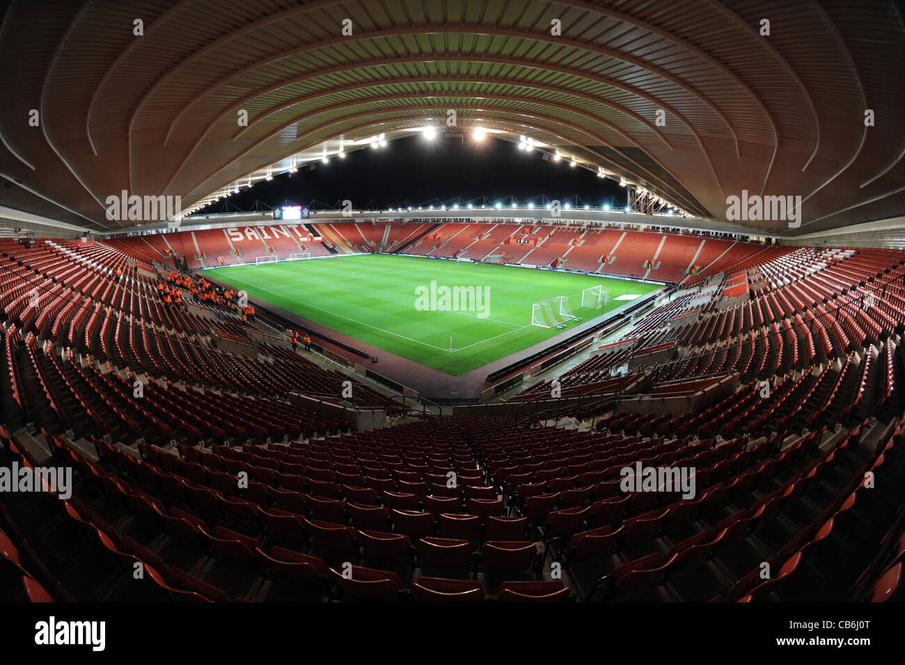 View Inside St Mary s Stadium At Night Under Floodlights Home Of View Inside St Mary s Stadium At Night Under Floodlights Home Of