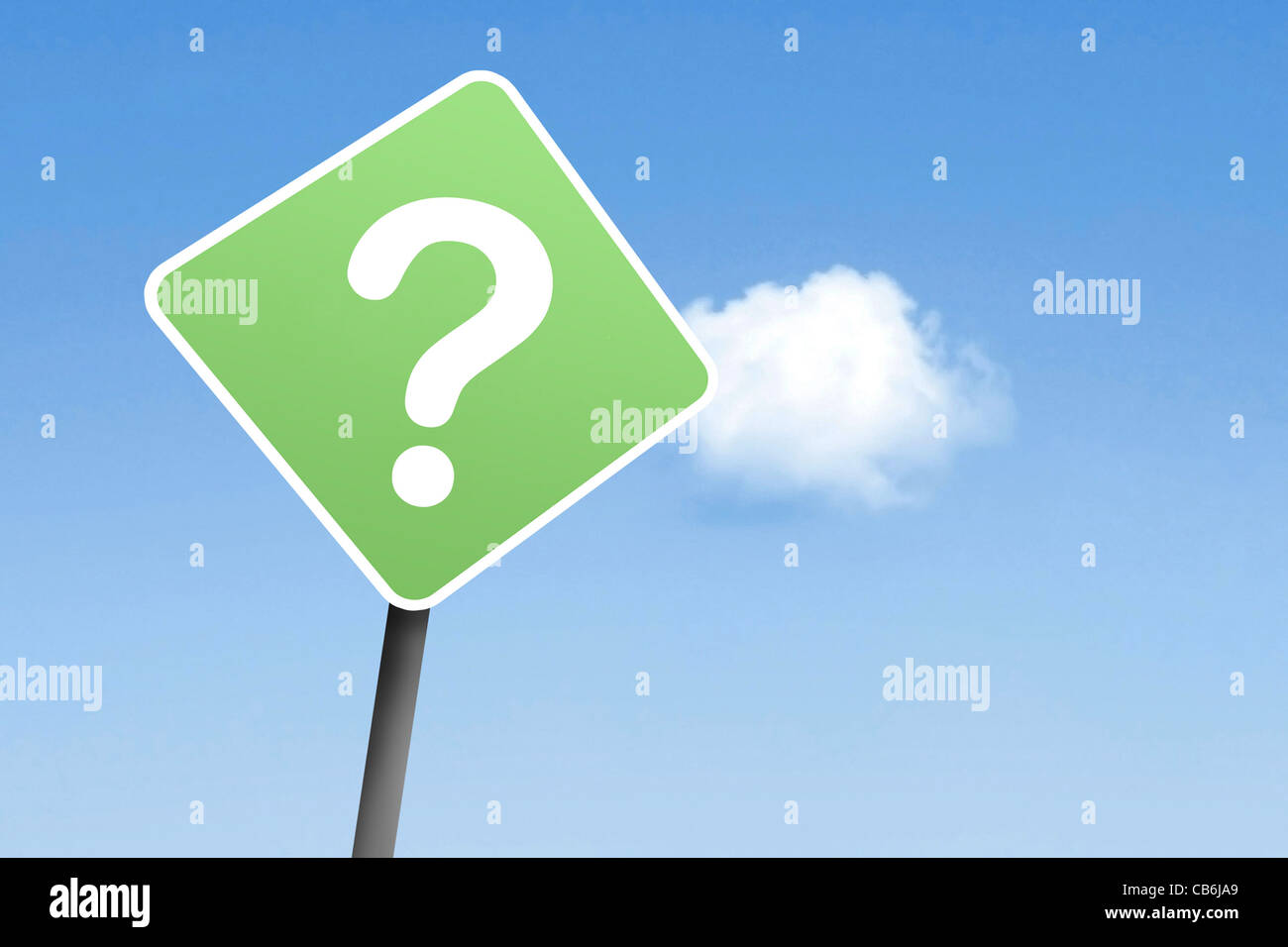 Questionmark on sign Stock Photo - Alamy