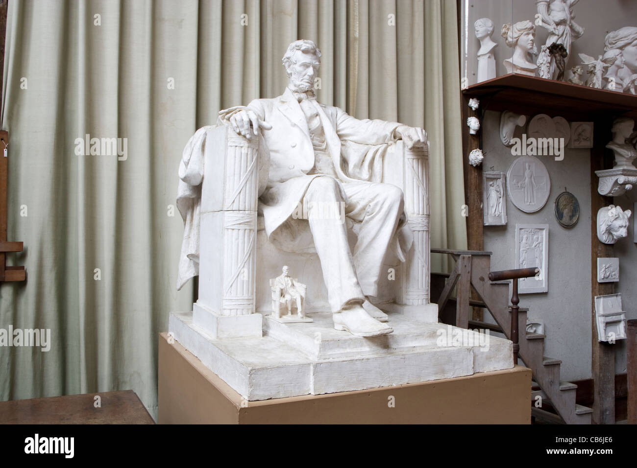 Stockbridge: Chesterwood - the studio int., plaster scale model of ...