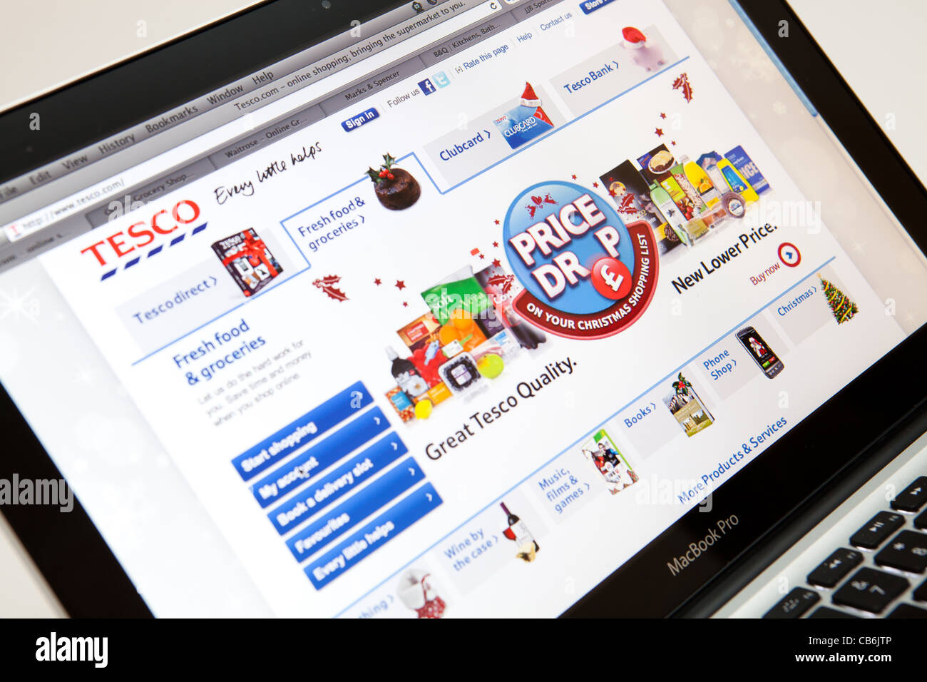 TESCO Website Screen shot of web page Stock Photo - Alamy