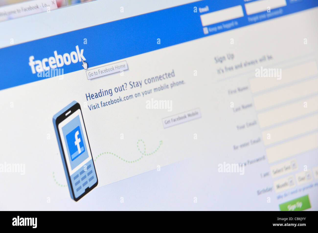 Facebook community page Stock Photo - Alamy