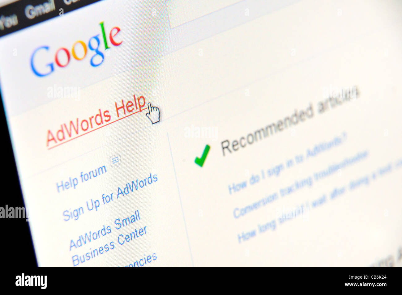 Google help hi-res stock photography and images - Alamy