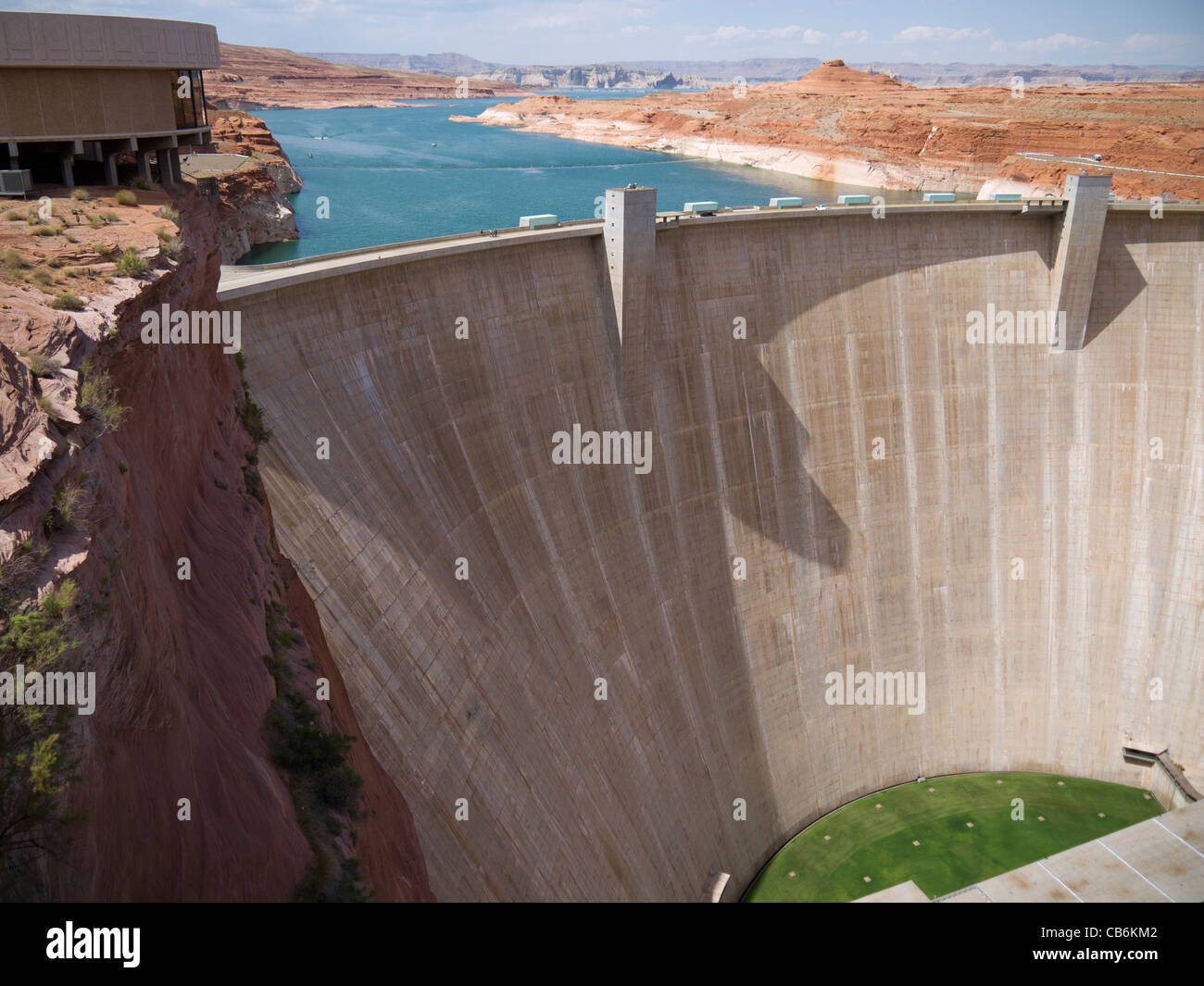 Glen Canyon Dam on Lake Powell Arizona which dams the Colorado Rover in ...