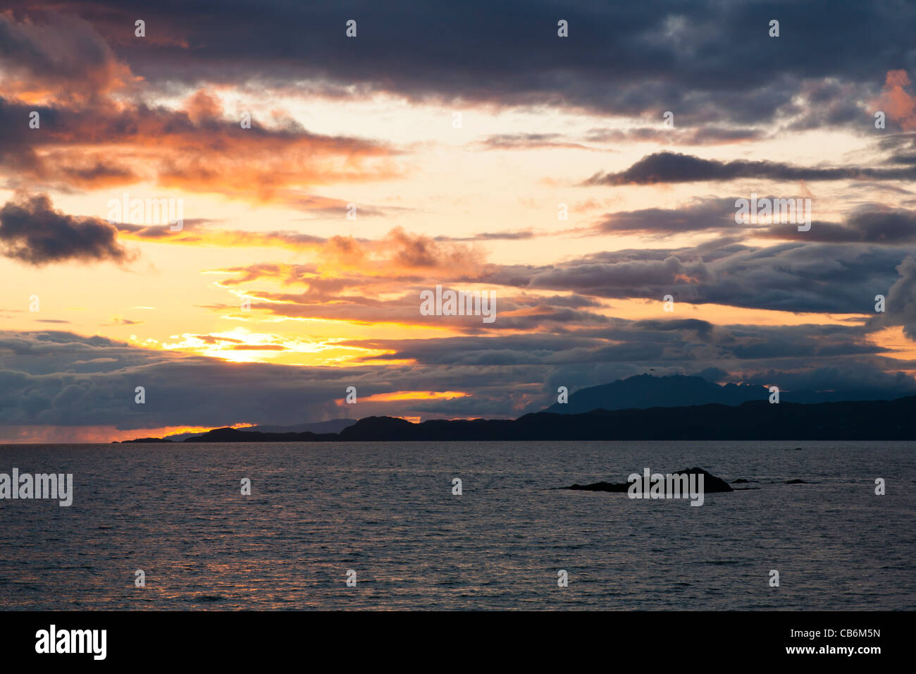 Sunset, Storm clouds, Point of Sleat, Skye, Scotland Stock Photo - Alamy