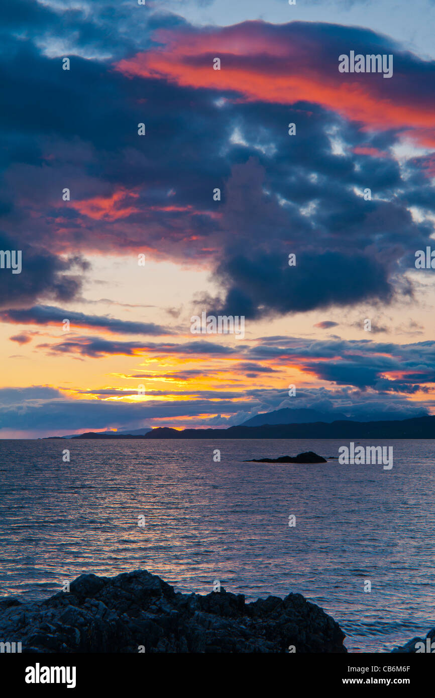 Sunset, Storm clouds, Point of Sleat, Skye, Scotland Stock Photo - Alamy
