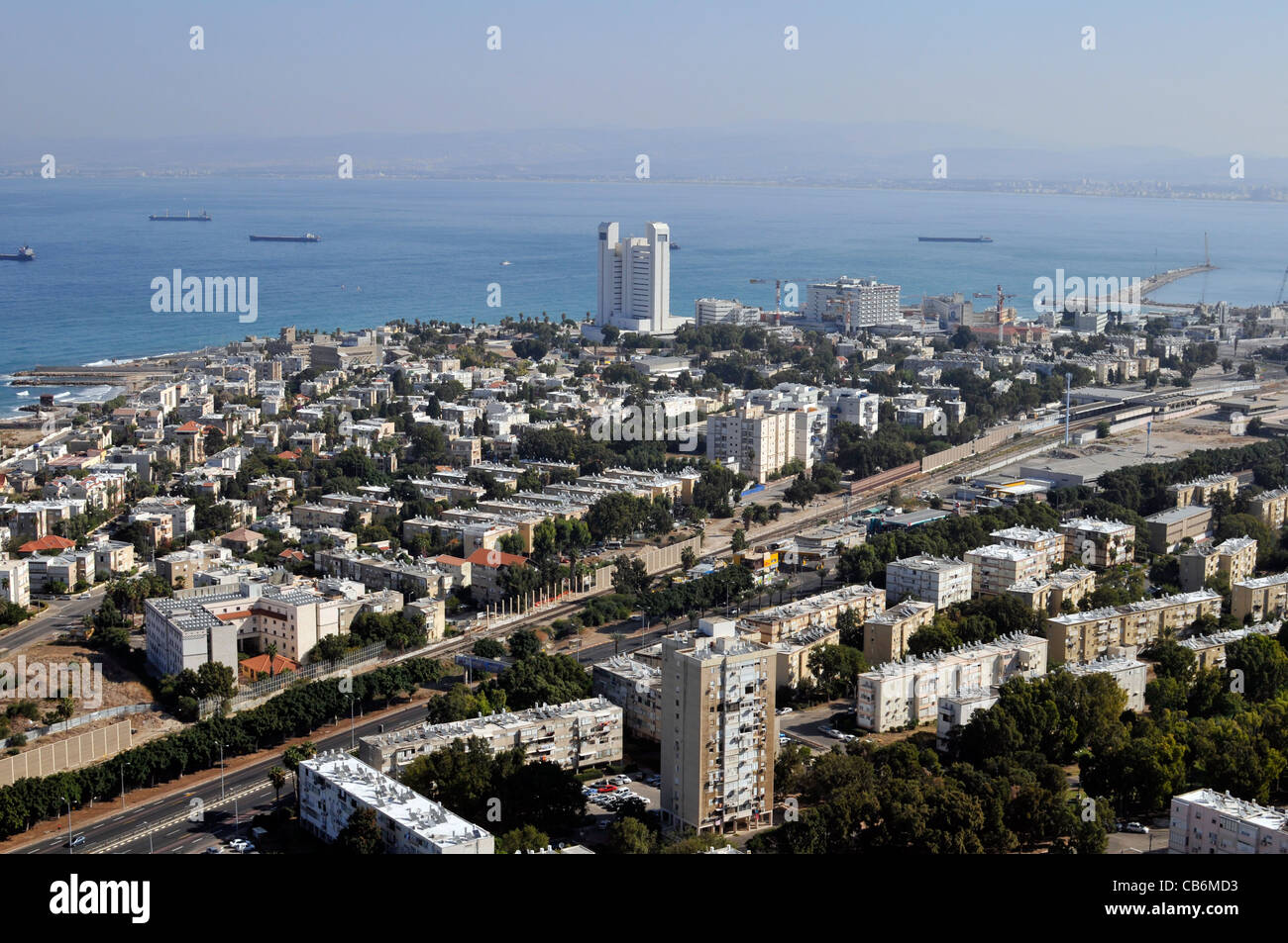 Panorama of seaside Haifa,Galilee, Israel,Asia, Middle East Stock Photo ...