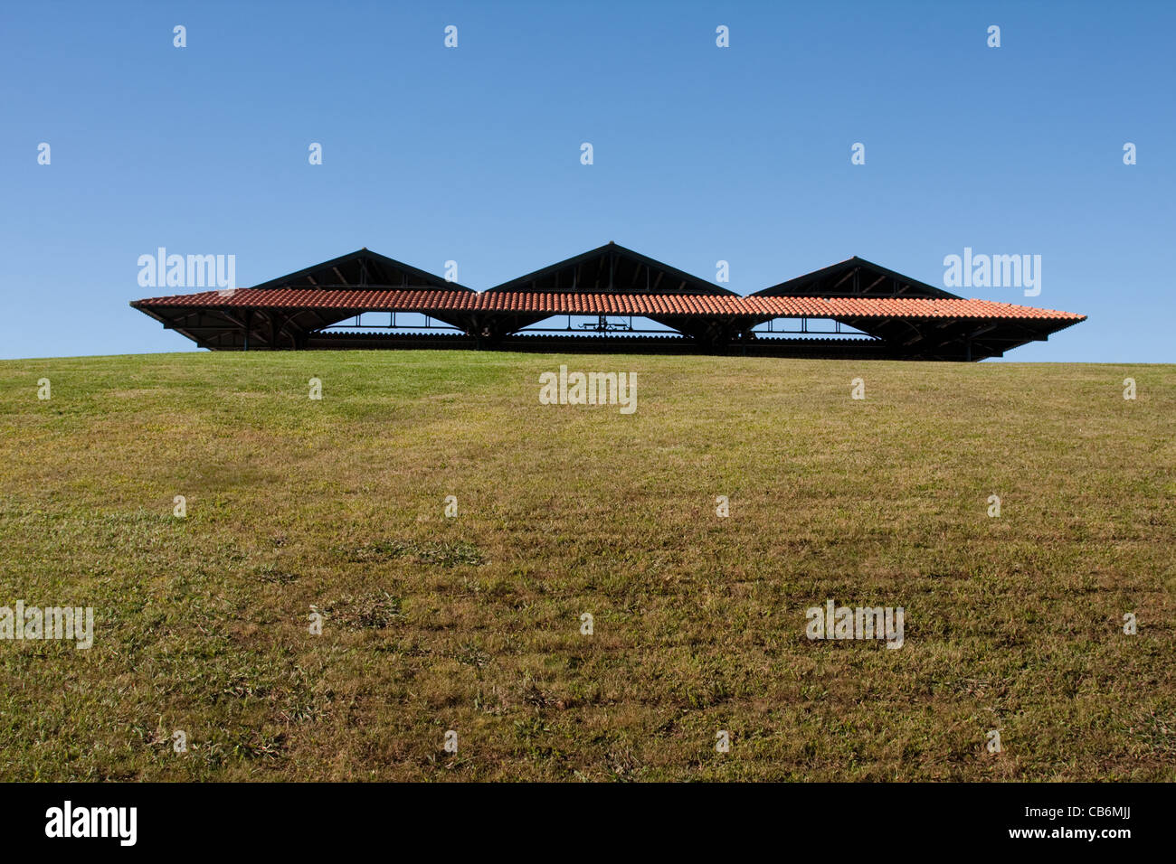 Modern grass roofs houses hi-res stock photography and images - Alamy
