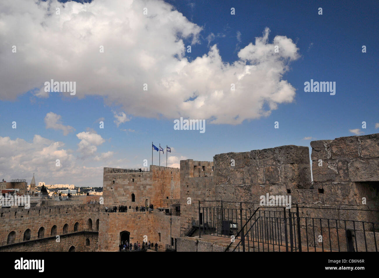 The fortified King David Citadel in Old city,Jerusalem, capital of ...
