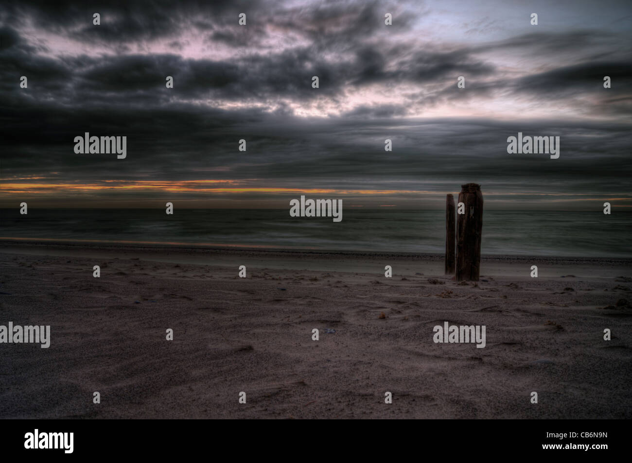 Groynes, coastal management at Spurn Point on the East Yorkshire coast ...