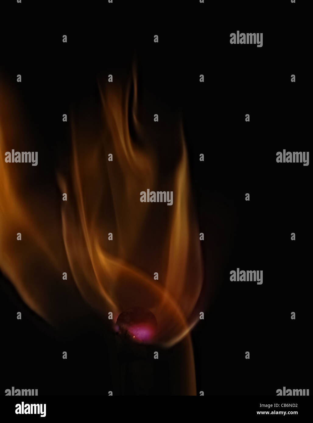 Wooden match lighting Stock Photo - Alamy