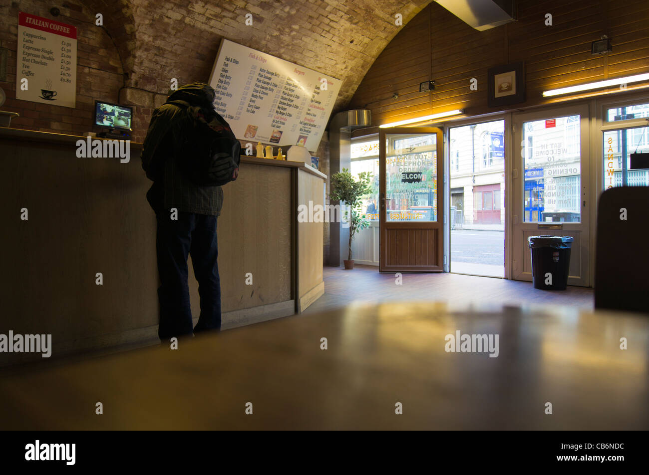 Inside a Cafe Stock Photo - Alamy