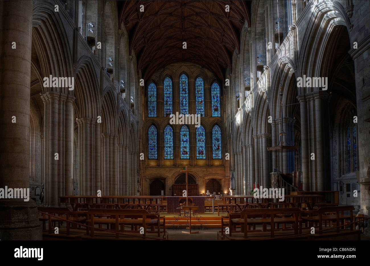 Ripon Cathedral interior Stock Photo - Alamy