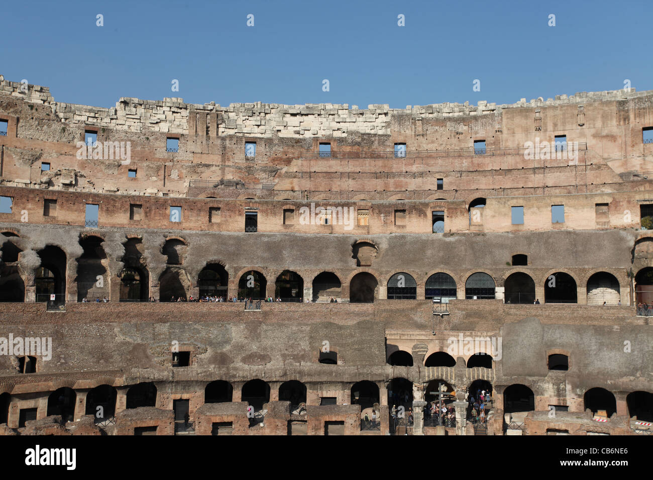 Inside the Colosseum of Rome Stock Photo - Alamy